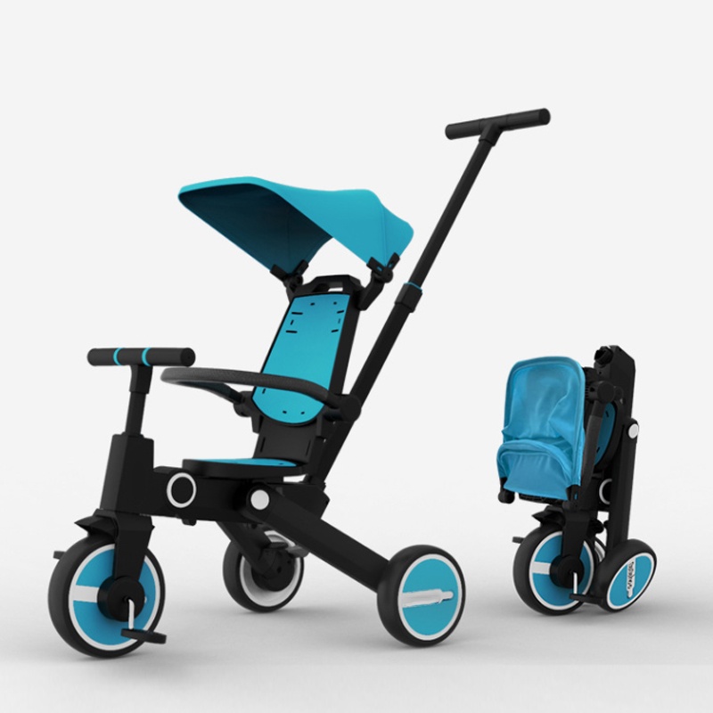 Children's push tricycle, 5-in-1 children's bicycle with detachable ...