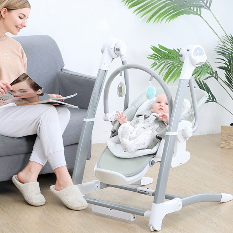 Modern 3 in 1 electric relaxing trampoline baby meal rocking chair ...