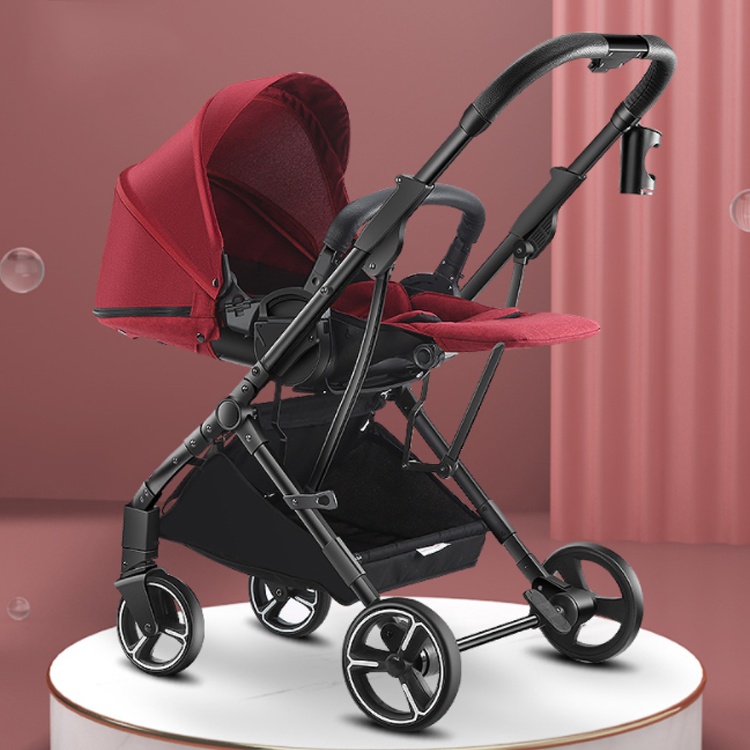 Portable baby stroller, turquoise - aluminium frame light baby stroller ...