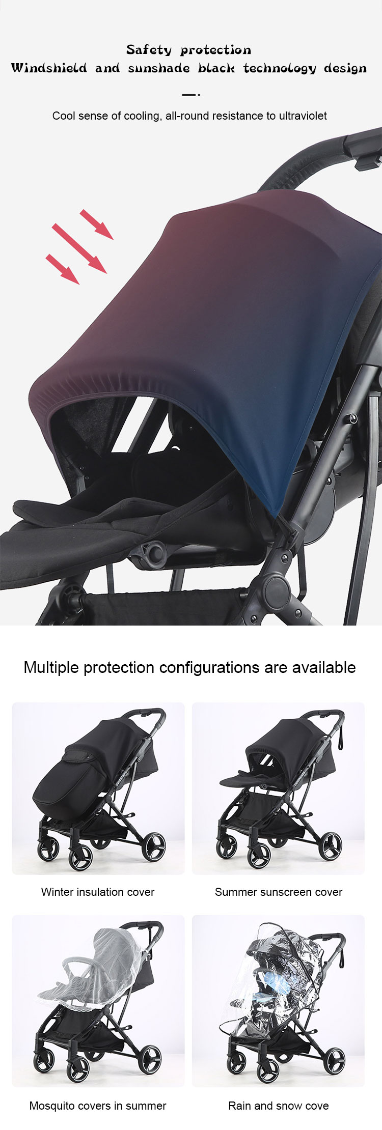 Portable baby stroller, turquoise - aluminium frame light baby stroller ...