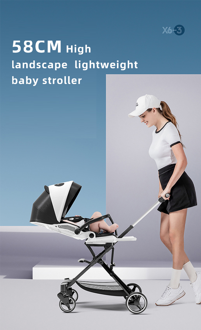 High Landscape Reversible Lightweight Folding Portable Two-way Baby ...